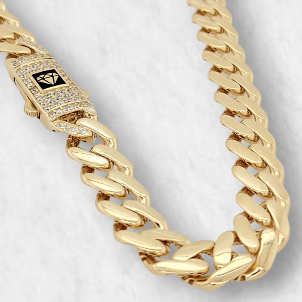 EUROGEMS Cadena (40 cm) Tejido Monaco (9 mm)