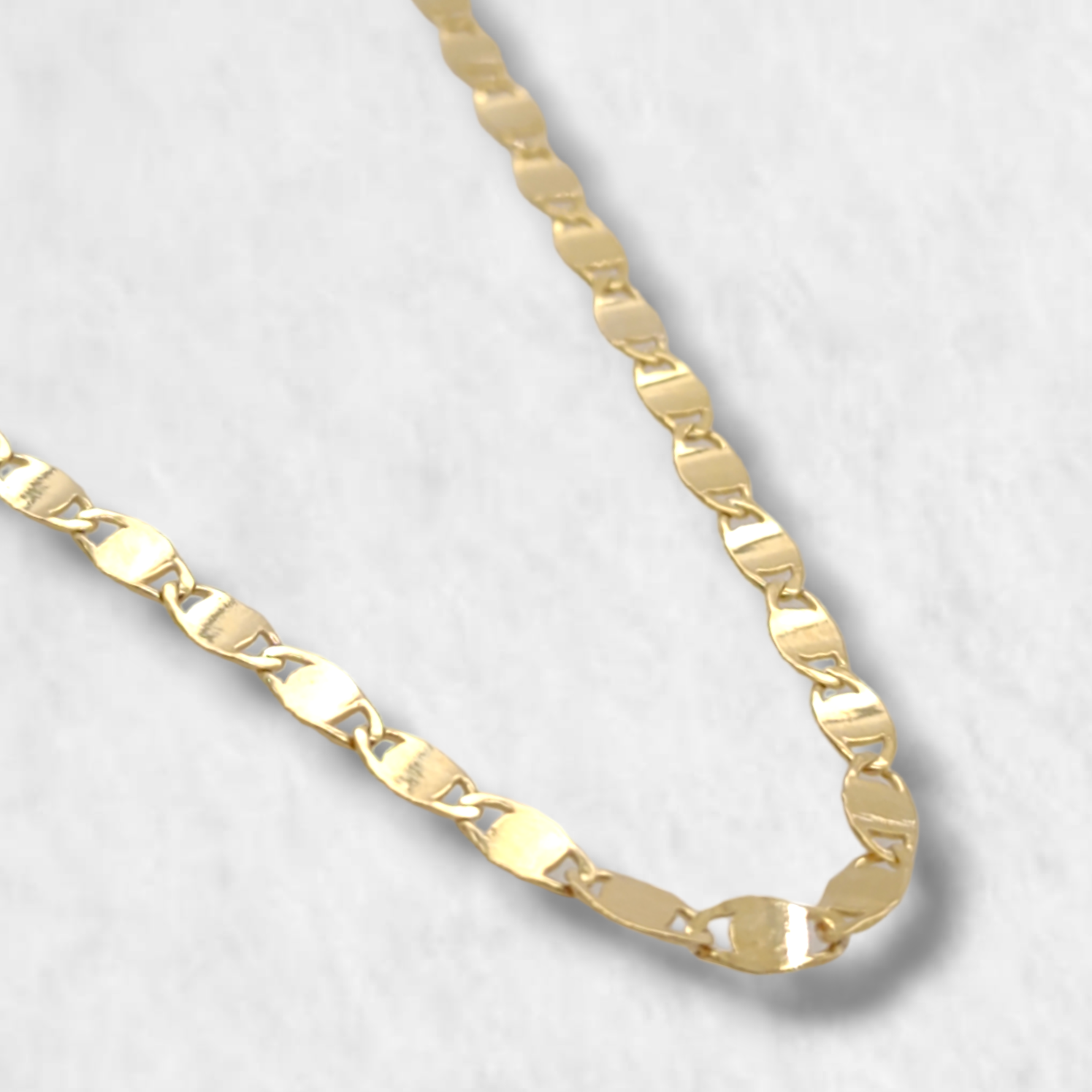 Cadena (40 cm) Tejido Mariner Plano Espejo (2.4 mm) - Oro Amarillo ...