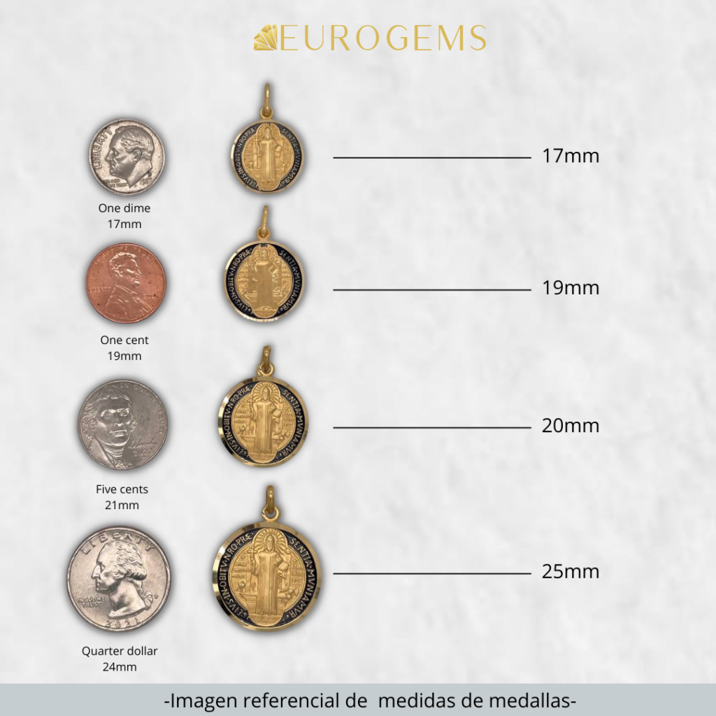 Tips para elegir el tamaño de tu medalla - EUROGEMS